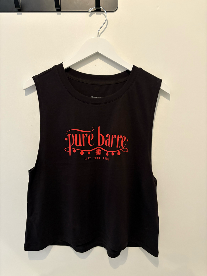 Pure Barre Black Holiday Tank – Pure Barre Tustin